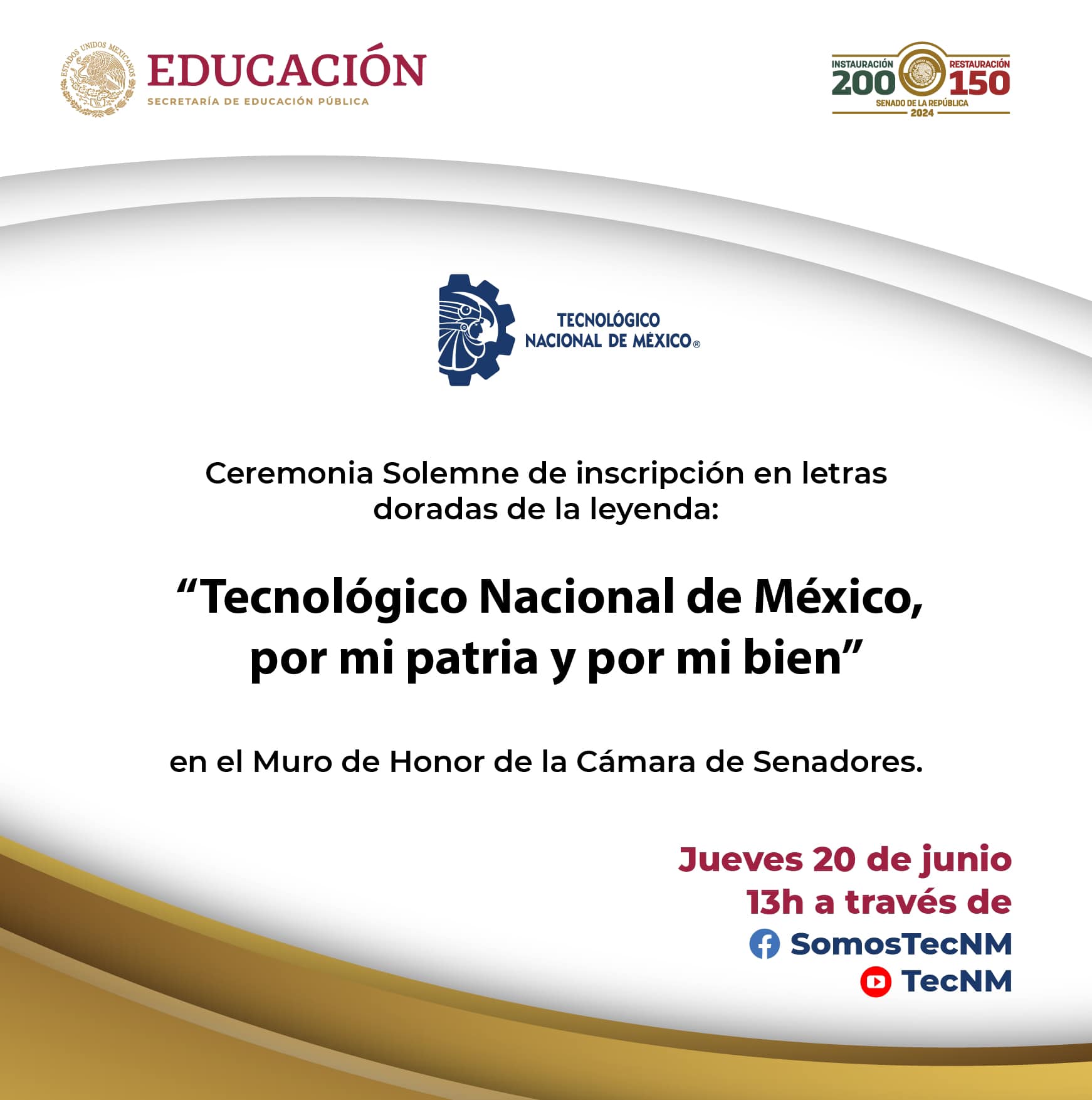Senado de la República rinde homenaje al Tecnológico Nacional de México ...